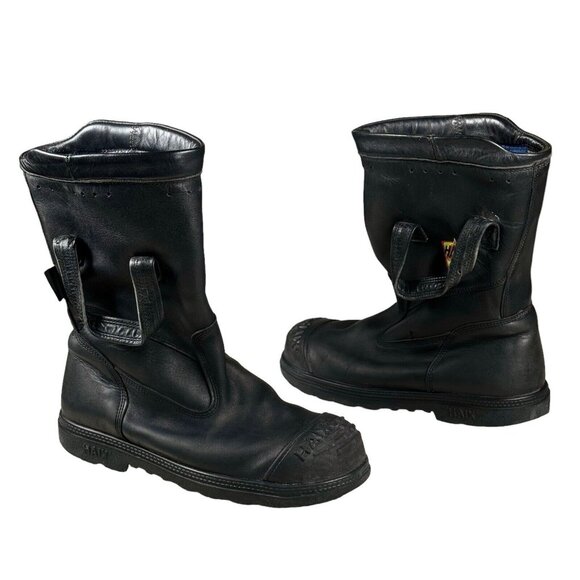 Haix | Shoes | Haix Fire Hunter Mens Sz 15 Black Leather Fire Fighter ...